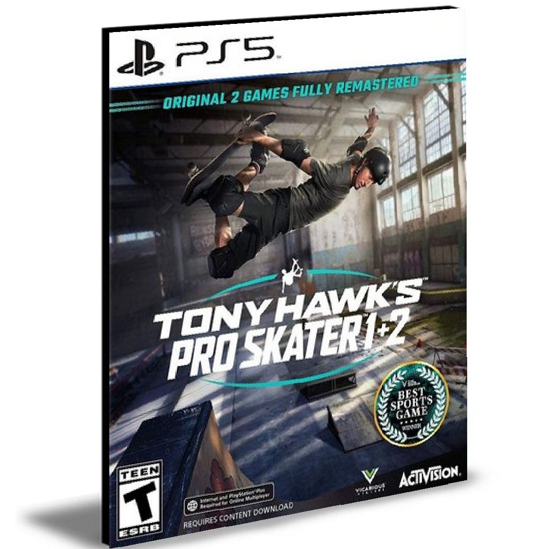 Tony Hawk's Pro Skater 1 + 2 PS5 Mídia Digital - Mudishop
